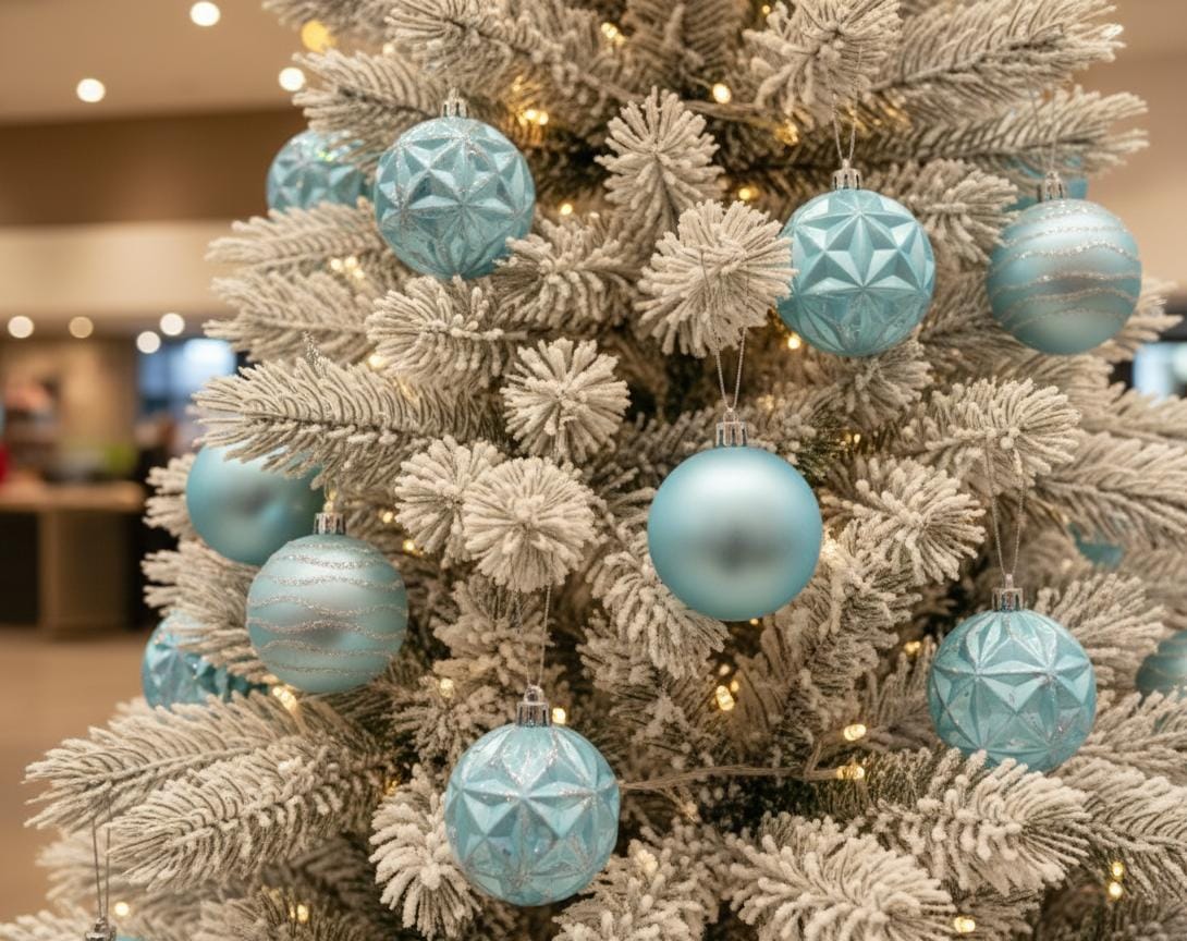 AKDC 12pcs Blue Christmas Bells Décor Set – 6cm Hanging Ornaments for ...