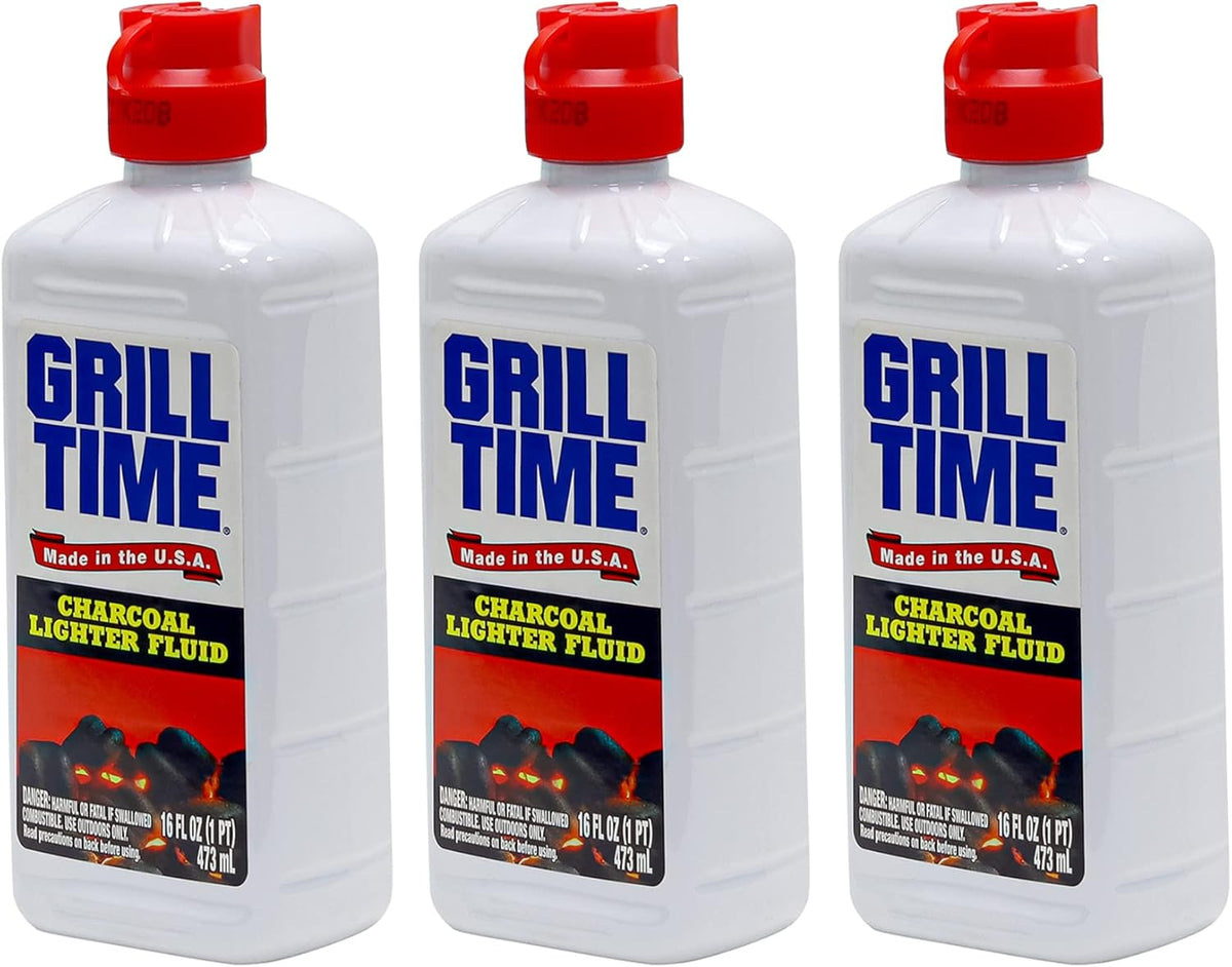 GRILL Time Charcoal Lighter Fluid BBQ fire fluid. Barbecue lighter. Qu ...