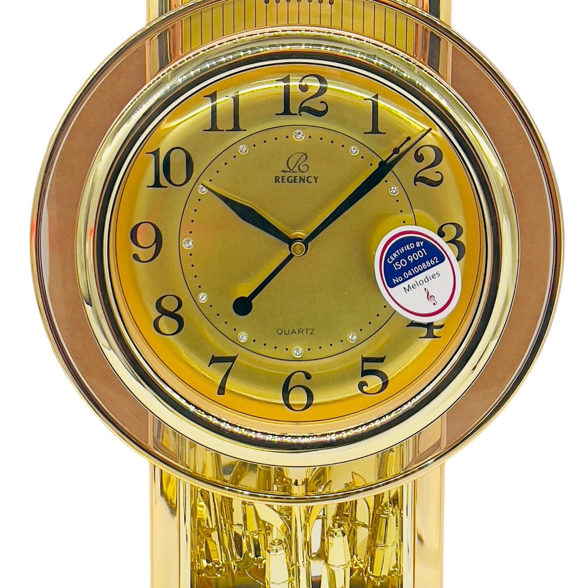REGENCY Analog Modern Design Wall Rotating Pendulum Clock with Melody ...